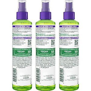 Garnier Fructis Style Curl Shape Defining Spray Gel for Curly Hair, 8.5 Fl Oz, Pack of 3