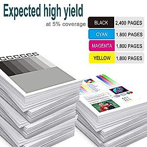 125A Toner Cartridges 4-Pack Replacement for HP Color Laserjet CM1312nfi CM1312 MFP ,Color Laserjet CP1215, CP1515, CP1518ni Printer Ink (Black,Cyan, Magenta, Yellow)