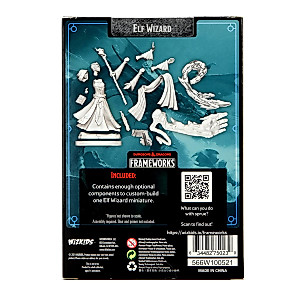 D&D Frameworks: Elf Wizard Female - Unpainted and Unassembled