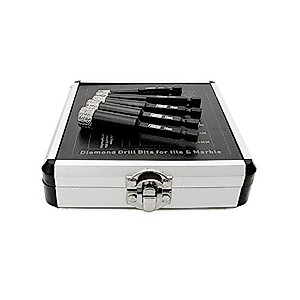 FACHLICH Diamond Drill Bits Kit with Hex Shank 6/8/10/12/14mm for Tile Ceramic Granite Marble Concrete