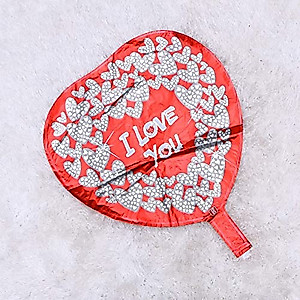 BinaryABC I Love You Balloons,Valentine Engagement Wedding Party Decorations,10Pcs