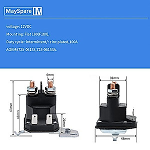 MaySpare Riding Lawn Mower Compatible with Cub Cadet Cub Cadet XT1 XT2 Enduro RZT LT1 ZT1 ZT2 MTD and Craftsman Zero Turn,Replace 725-06153A 725-06153