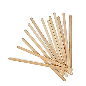 Makerstep 500 Wooden Coffee Stirrers 5.5 Inch with Storage Box, Sturdy Natural Birch Wood Coffee Stir Sticks. Eco-friendly, Splinter Free, Round Ends. BPA Free Swizzle Drinks Sticks