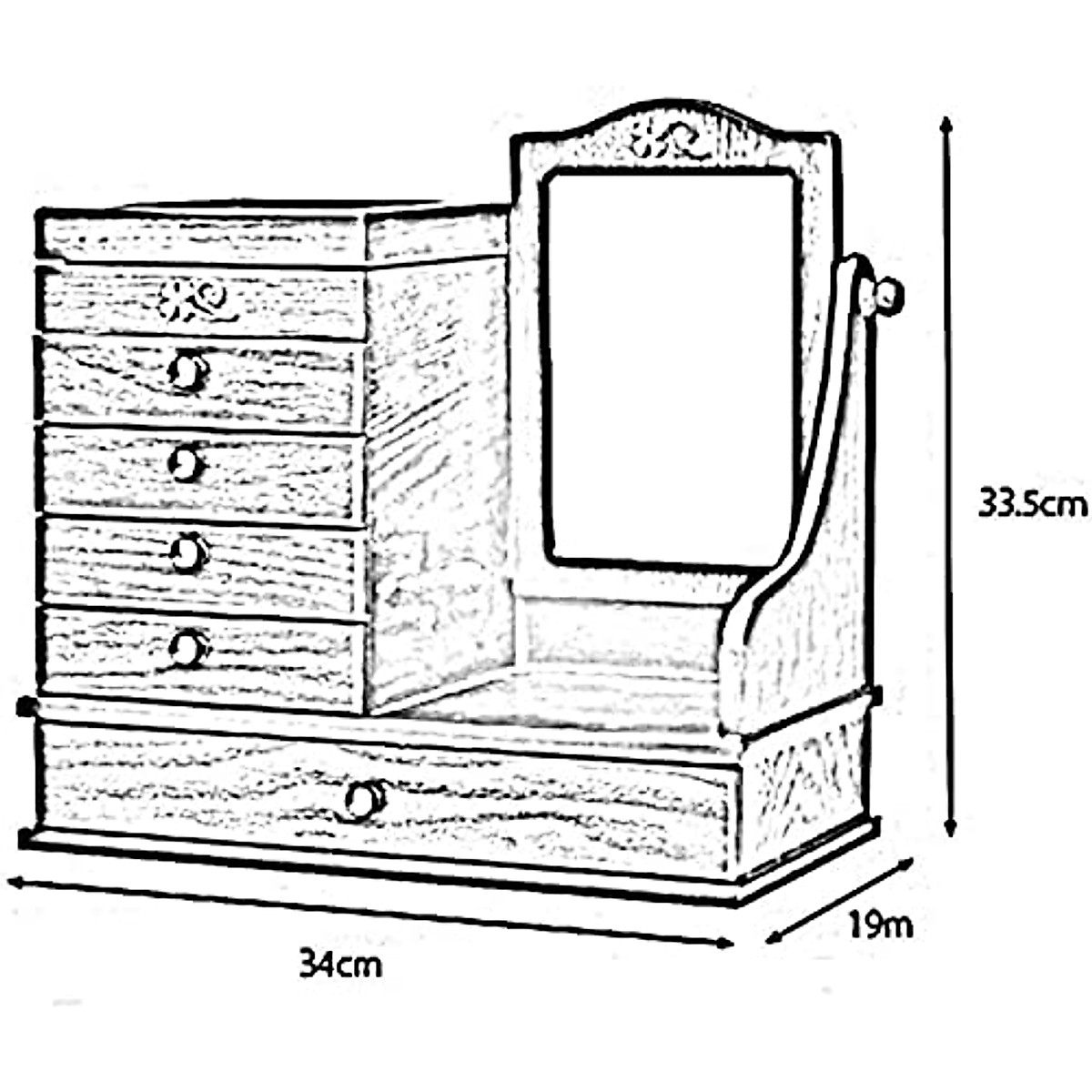 Yalych Solid Wood For Ladies jewellery case Jewelry Organizer