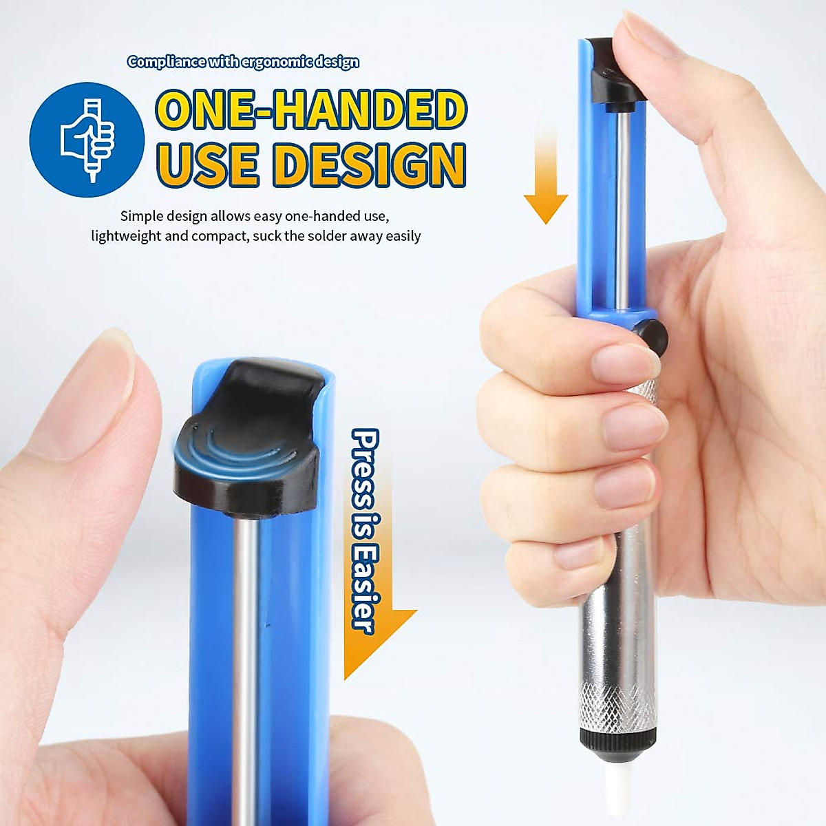 Teenitor Solder Sucker Desoldering Vacuum Pump Solder Removal Tool 3pcs/Pack Desoldering Pump Soldering Sucker Tool