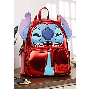 Loungefly Disney Stitch Devil Double Strap Mini Backpack