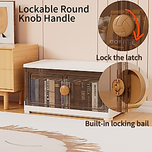 SHELLAJUN Stackable Storage Bins with Lids, 368Qt Storage Bins with Lids, Closet Organizers and Storage, Foldable Plastic Collapsible Storage Bins with Wheels for Home, Office, Dorm Room,4 Pack