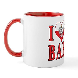 CafePress I Heart My Babcia Mug Ceramic Coffee Mug, Tea Cup 11 oz