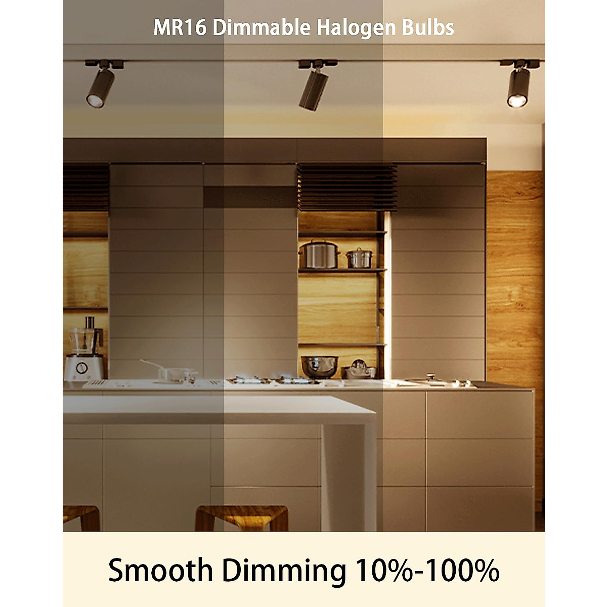 RAGFOZ Mr16 Halogen Bulb 50W, 6Pcs 50W 12V Halogen Light Bulbs 2 pin, GU5.3 Track Light Bulbs for Landscape Lights, Track Lights, Fiber Optics, Desk Lamps, Dimmable, 2700K Warm White