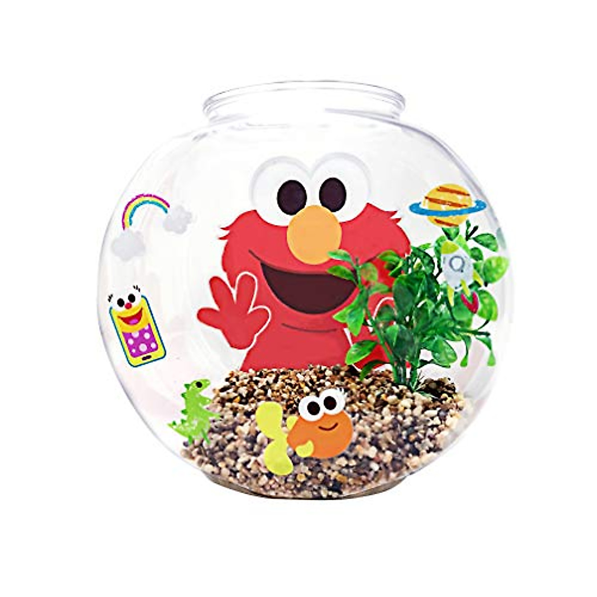 Penn-Plax Officially Licensed Sesame Street Elmo’s World Fish Bowl Kit – Great Way to Teach Young Beginners How to Maintain and Take Care of an Aquarium