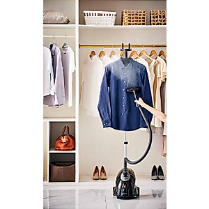 SALAV® GS18-DJ Standing Garment Steamer with Roll Wheels for Easy Movement, 1.8L Water Tank for 1 Hour Continuous Steaming, Adjustable Pole for Storage, Includes Descaler Packet, 1500 watts