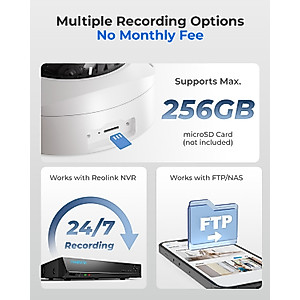 REOLINK 4K PoE Home Security Camera, IP Camera with 128 Degree, 2.8mm Lens, 5X Optical Zoom & IK10 Vandalproof for Outdoor Surveillance, Human/Vehicle/Pet Detection, No PT Supported, RLC-842A