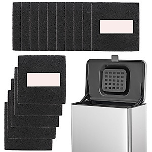 15 Pack Trash Can Odor Filter Refills for Trash Can and Compost Bin, Activated Charcoal Deodorizer Sheets for Indoor Kitchen Compost Bucket Countertop and Recycle Bin, Square 3.9 Inch