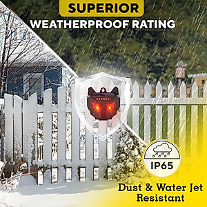 Solar Nocturnal Animal Repeller 4 Pack - Effective Repellent Device for Coyote, Deer, Fox, Raccoon, Skunk - Powerful Outdoor Coyote Deterrent - Predator Lights for Chicken Coop, Farm, Yard, Garden