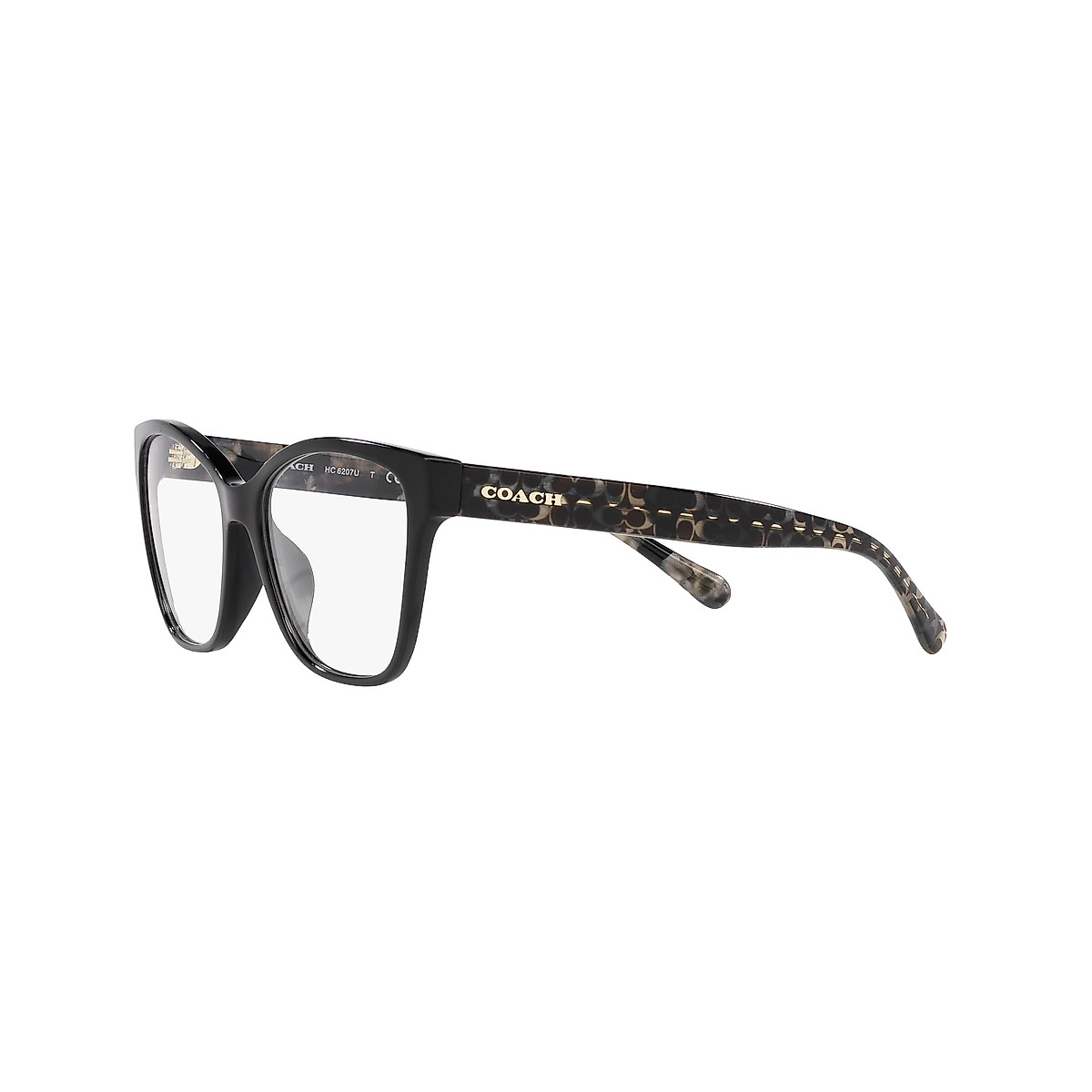 Coach HC6207U Universal Fit Prescription Eyewear Frames, Black/Demo Lens, 54 mm