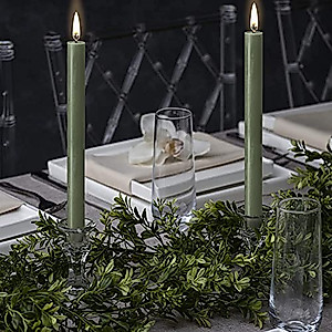 BOLSIUS 16 Fresh Olive Rustic Household Candles - 10.5 Inch - Premium European Quality - 13 Burn Hours - Natural Eco-Friendly Plant-Based Wax - Unscented Dripless & Smokeless Party Décor Candlesticks