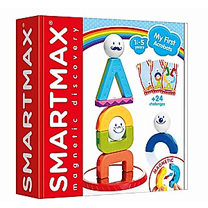 SmartMax My First Acrobats STEM Magnetic Toy with Building Challenges for Ages 1.5-5