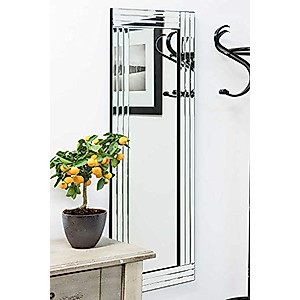 MirrorOutlet Large Frameless Venetian Edge Wall Mirror Modern 3Ft11 X 1Ft3 (119cm X 38cm), Metal, 119x38