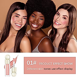 Liquid Blush, Soft Cream Liquid Blush for Cheeks, Light Weight,Long Lasting, Smudge Proof, Natural-Looking, Dewy Finish, For Natural-looking Flush & Everyday Wear (01#)