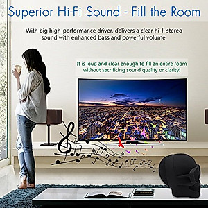 DORNLAT Skull Bluetooth Speakers, Portable Wireless Speaker Built-in Mic, Cool Creative Design Bass Stereo Speaker for Halloween, Party, Travel, Outdoor, Home Decor, Support TF/U Disk/AUX