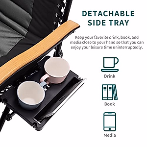 UDPATIO Zero Gravity Chair Set of 2 XL 30In Oversized Outdoor Anti Gravity Chairs Patio Lounge Folding Adjustable Chair with Cup Holder Foot Pad & Padded Headrest, Support 500lbs