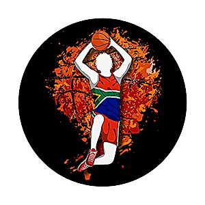 South Africa Basketball South African National Flag Sport PopSockets PopGrip: Swappable Grip for Phones & Tablets