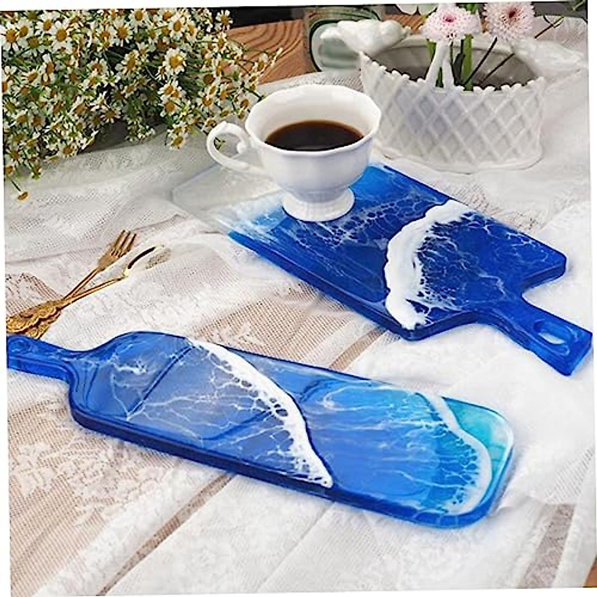 2Pcs Jewelry molds for epoxy Resin Hand Mold de resina epoxica epoxy Resin molds Jewelry Tray de para gelatinas Silicone molds Handle Accessories Silica Gel