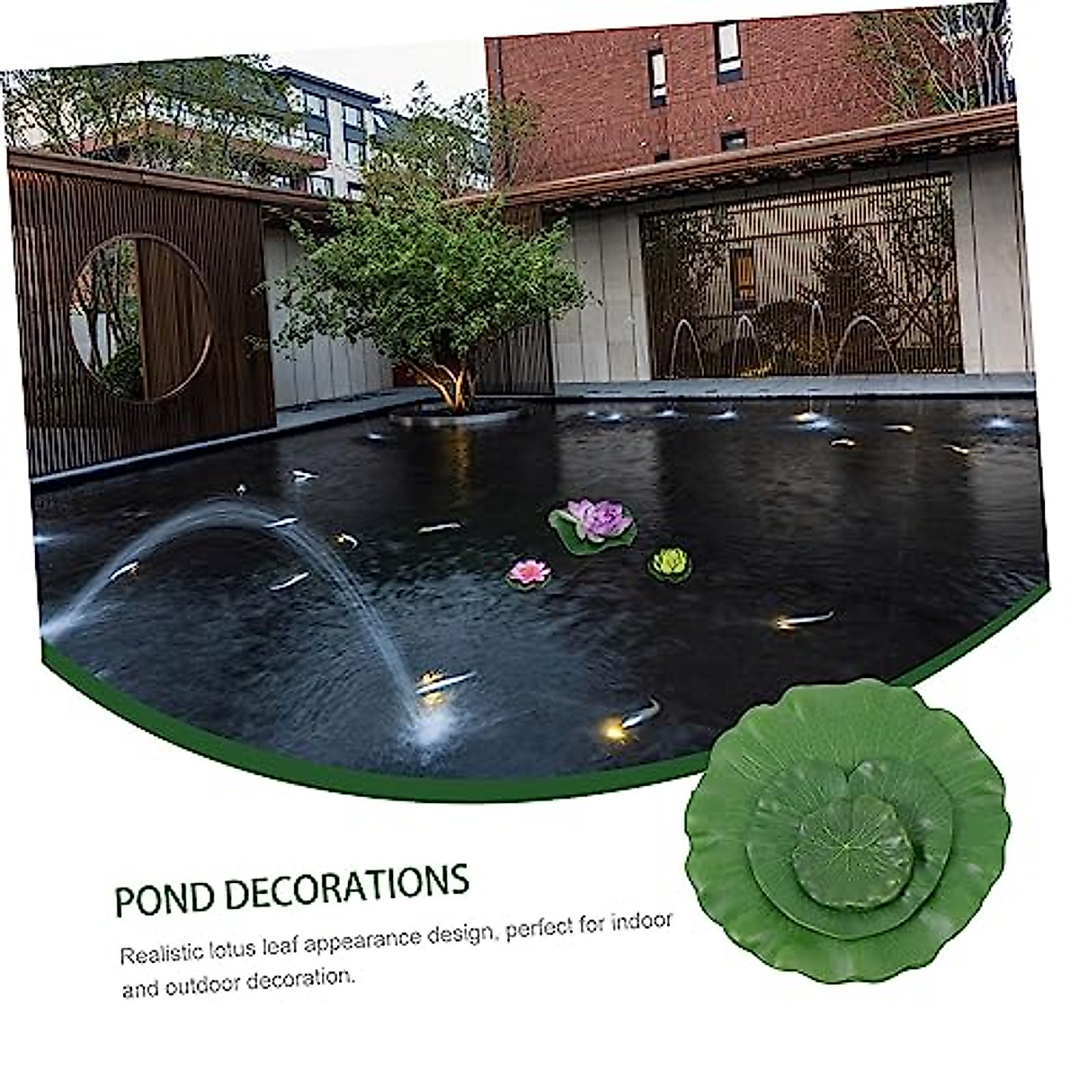 DECHOUS Lily Pad 10pcs Fish Tank Simulated Lotus Leaf Faux Greenery Artificiales para Fake Plant Decor Water Flower Floating Foam Water s Pond Lilly Pad Garden Lotus Leaves