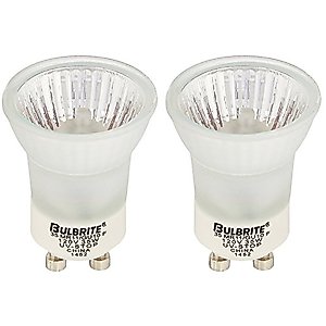 Bulbrite 35MR11/GU10F 35-Watt 120-Volt Halogen Frosted MR11 GU10 Base, Flood - 2 Pack