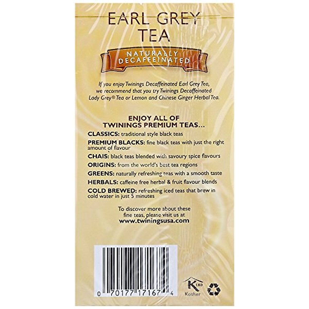 Twinings Earl Grey Decaf Tea, 20 Count