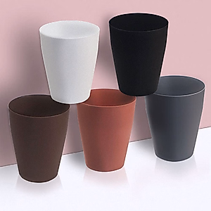 Gereen 1.5 Gallon Small Trash Can,Round Small Wastebasket Garbage Can for Bathroom Bedroom Kitchen Countertop Under Sink (Gray, Single Pack)