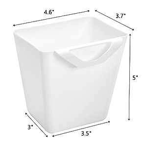 ZEAYEA 12 Pack Hanging Cup Holder, Utility Rolling Cart Accessories, Hanging Pencil Holder, Space Saving Hanging Storage Container Bucket for Organize Home Kitchen Office Craft Supply