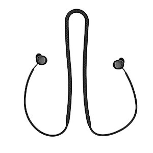 kwmobile Strap Compatible with Google Pixel Buds Pro - Silicone Cord Holder for Wireless Earphones - Black