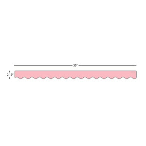 Teacher Created Resources Pastel Pink Scalloped Border Trim