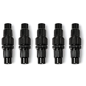 Hanobo 5 Sets Garden Water Hose Expandable Connectors Garden Repair Kit Faucet Adapter Water Hose Connectors Standard 3/4 Inch GHT with Rubber Washer