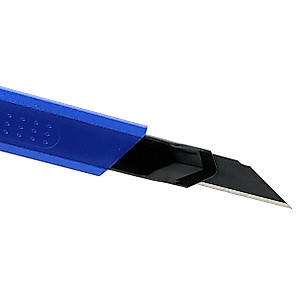 RockRose Retractable Utility Knife w/ 30-Degree Blade Set of 3 x 5.5, Portable easy to use Arts and Crafts Knife with Precision Blades for Home, Car, Warehouse, Everyday Use (Red, Blue and Grey)