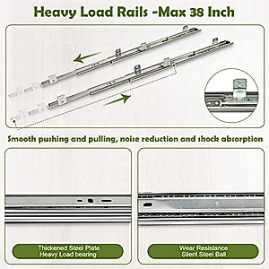 LYNNON 2 Tier Pull Out Cabinet Organizer Heavy Duty Pull Out Cabinet Drawer Sliding Cabinet Organizer Pull Out Shelves for Pantry, Kitchen, Bathroom,(7''Wx21''Dx17.3''H) - Chrome