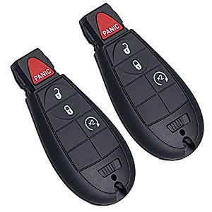 Key Fob FOBIK Keyless Remote Start Replacement Fits for Dodge Ram 1500 2500 2009 2010 2011 2012 Grand Caravan Charger Challenger Durango Journey Jeep Grand Cherokee Commander Chrysler Town Country