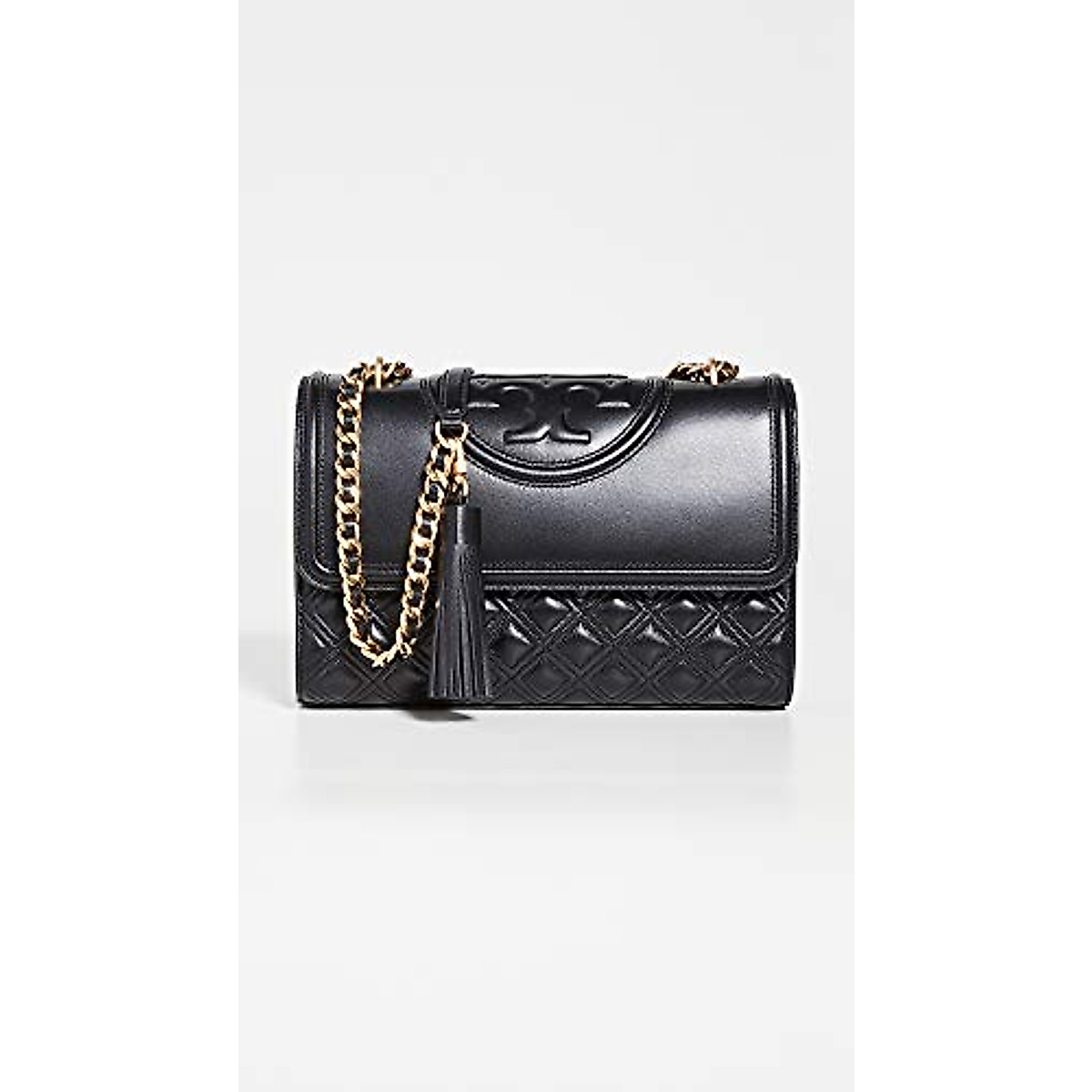 Tory Burch Women's Fleming Convertible Shoulder Bag, Black, One Size