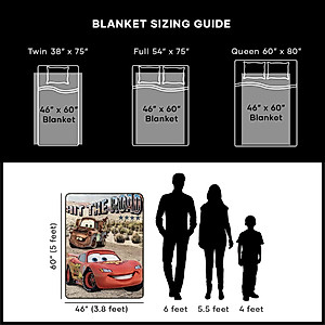 Disney Pixar Cars, “Hit The Road” 46 60-inch Micro Raschel Throw – by The Northwest Company