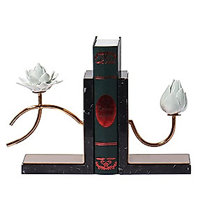 Book Ends for Shelves Chinese Style Creative Bookend Bookshelf Marble Anti-Moving Bookends, Used for Decoration of Office and Living Room Office Book Stand