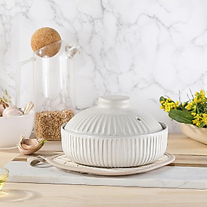 2PCS Silicone Pot Holders, OHOLA Stylish Heat Resistant Hot Pads with Pockets, Non Slip Potholders for Kitchen Baking and Cooking (7.87 x 7.87 Inches, Cream-Colored)