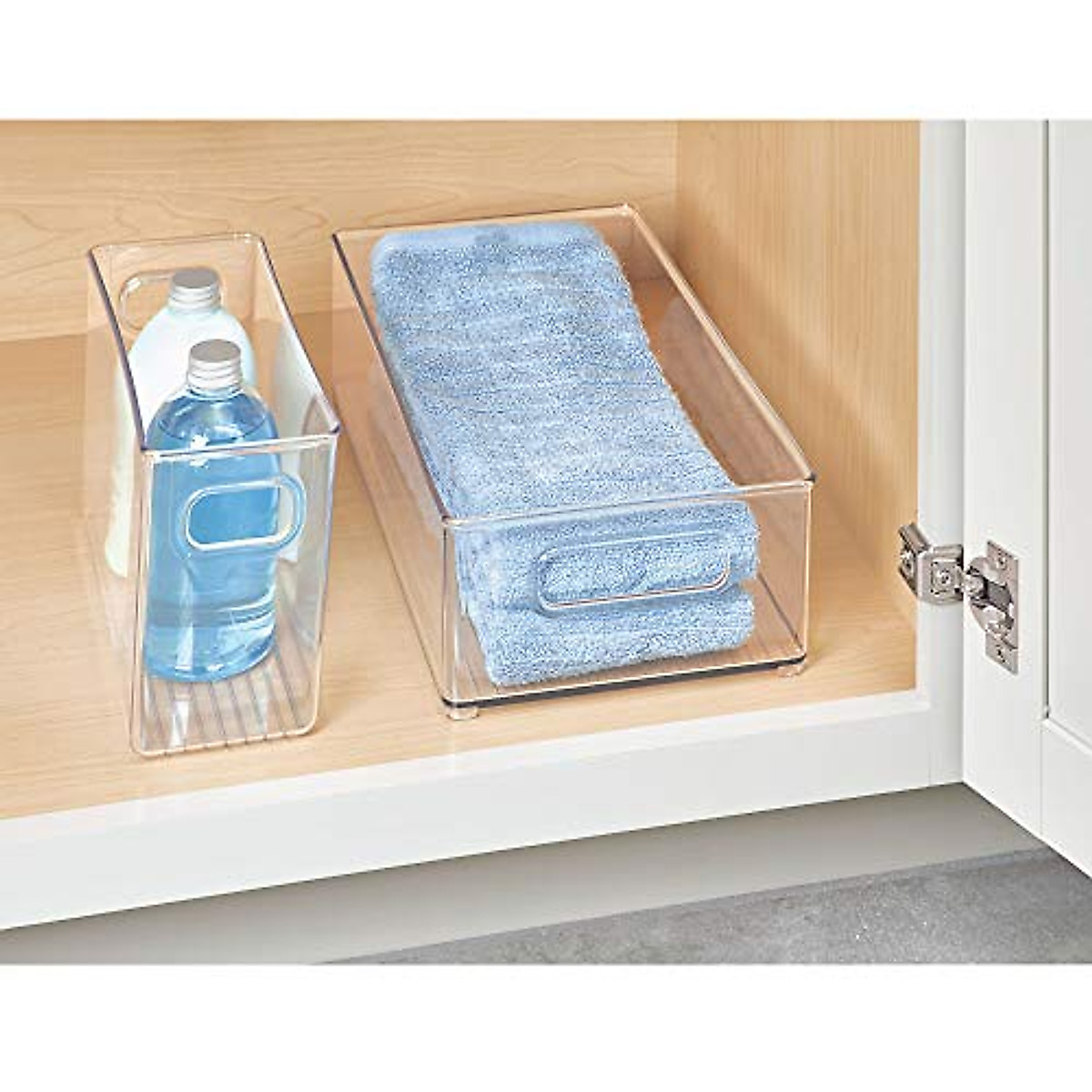 InterDesign Linus Plastic Countertop, Closet, and Vanity Organizer, Storage Bin for Bathroom, Bedroom, Office, Craft Room, Kitchen, Small