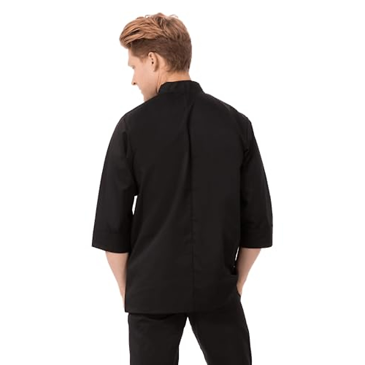 Chef Works Men's Morocco Chef Coat, Black, X-Large