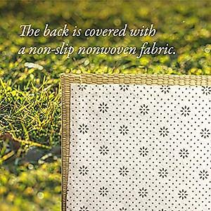 MIINA Tatami Mat Set - Finely Woven Igusa Grass, Japanese futon Mattress, Floor Mattress, Non-Slip, 32x32 Inch (Natural, 6pieces)