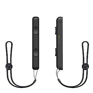D.Gruoiza Strap Compatible with Switch Joycon Straps, Replacement for Wrist Straps 2 Pack Support Adjustable Tightness (Black)
