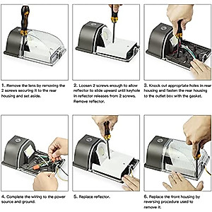 CINOTON 26W LED Wall Pack Light with Dusk to Dawn Sensor, 3000LM[100-277Vac/160W HID/HPS Equiv.] IP65 Waterproof Outdoor Security Flood Lighting for Yard Patio Barn Porch 3000K-Warm White 2 Pack-Black