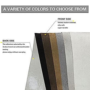 Azobur Velvet Rectangular Repair Patch, Self-Adhesive Flannel Fabric Patch, Multi Colors, Microfiber Patch，Can be Used to Patch Sofas, Car Seats, Handbags, Jacket Holes and Tears (Gray)