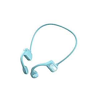 Headphones with Microphone, Wireless Bone Conduction Headset, Open-Ear Headphones, Noise Reduction, IPX5 Waterproof, Blue-Tooth 5.2 Hanging-Ear for Outdoor Running Bicycling Hiking (C)