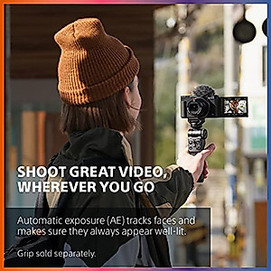 Sony ZV-1 Digital Camera for Content Creators, Vlogging and YouTube with Flip Screen, Built-in Microphone, 4K HDR Video, Touchscreen Display, Live Video Streaming, Webcam